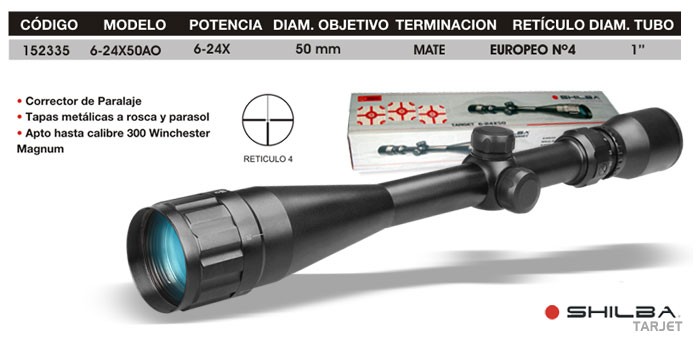SHILBA TARGET PS - 6-24X50 - El Rifle